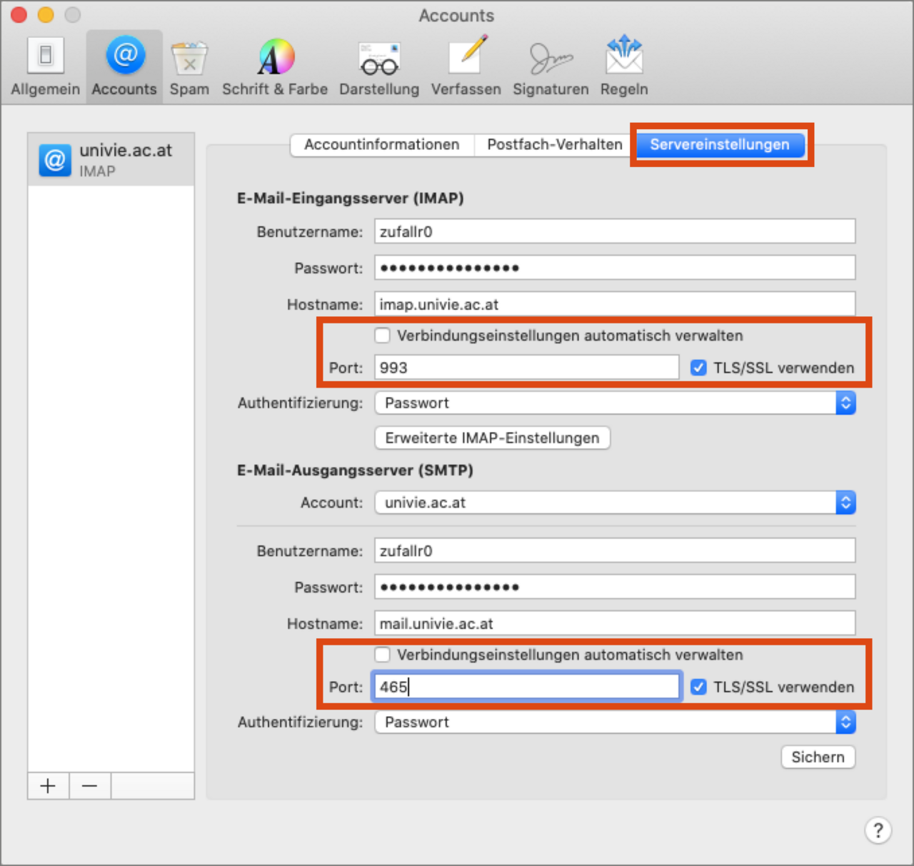 IMAP-E-Mail-Konto in macOS einrichten – Apple Mail, Thunderbird